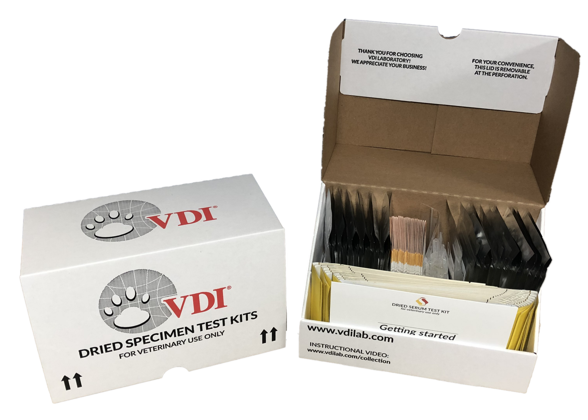 Dried Serum Test Kit – Standard Packaging – VDI Laboratory, LLC